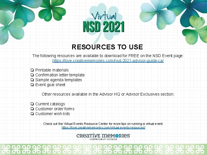Virtual NSD 2021 Event Success Guide What are