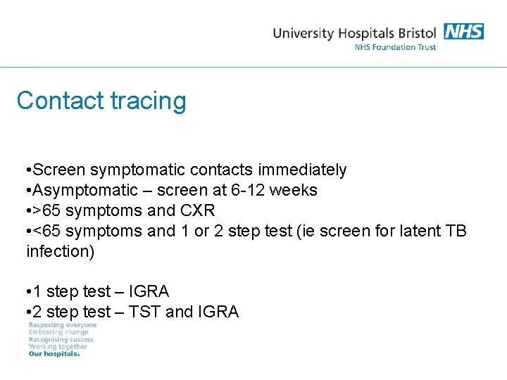 Latent TB Infection Sarah Mungall Bristol Royal Infirmary