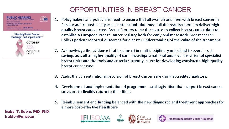 CHALLENGES IN BREAST CANCER 1 SPECIALIST BREAST CENTRE