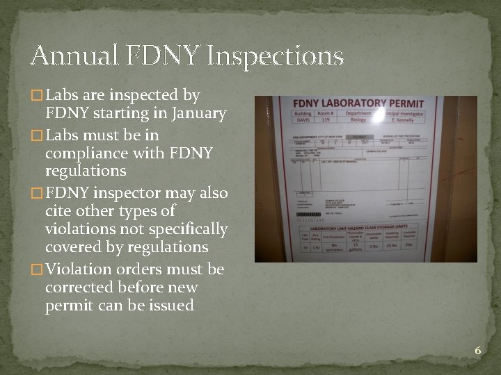 Laboratory Safety Lehman College Environmental Health Safety November