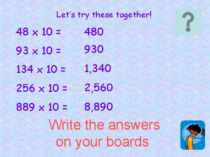 Mental Math Multiplying by 1 10 1000 Key