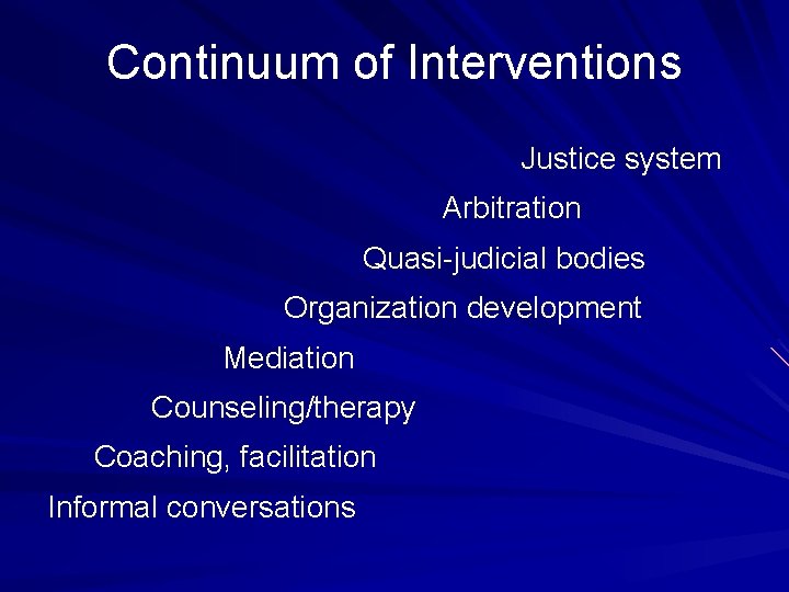 ThirdParty Interventions Brainstorm Some types of situations in