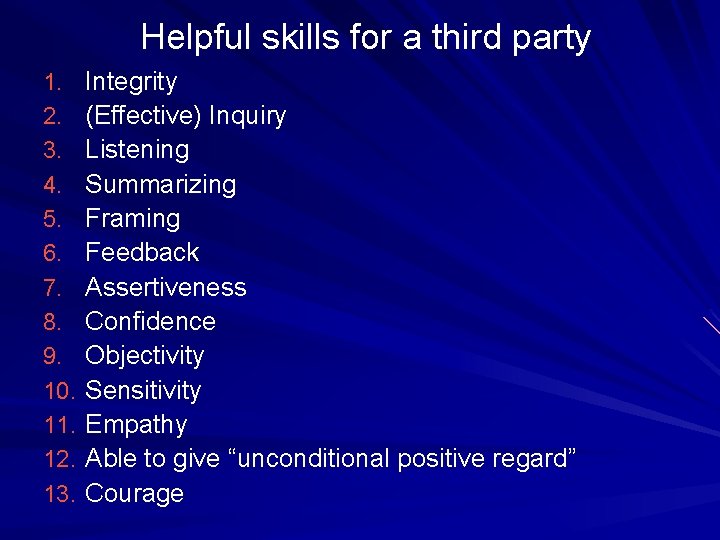 ThirdParty Interventions Brainstorm Some types of situations in