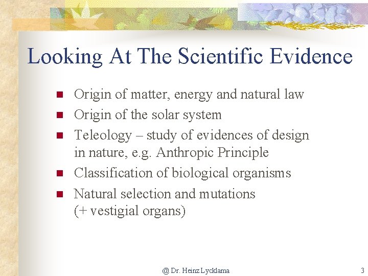 What Does Science Say About Creation Part 3