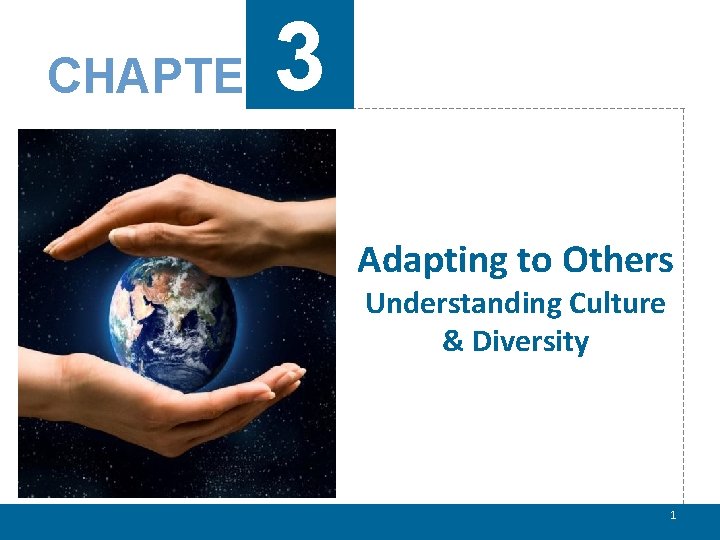 3 CHAPTER Adapting to Others Understanding Culture Diversity