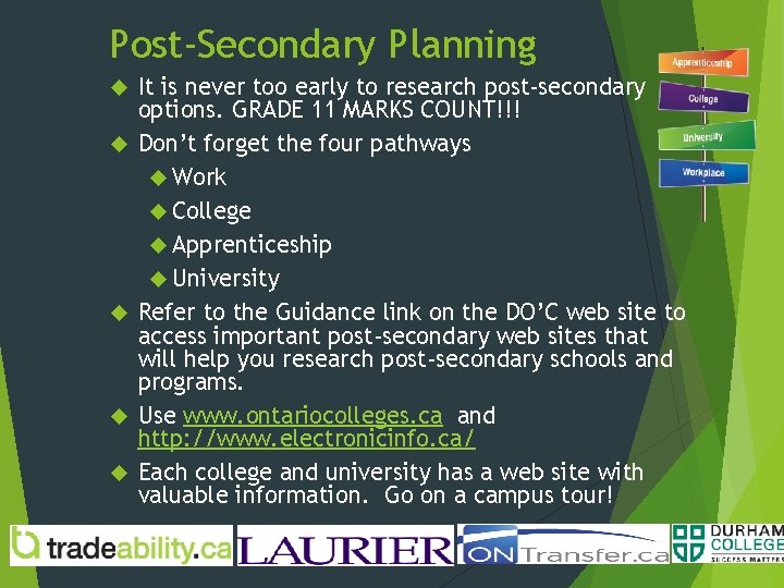 PLANNING YOUR GRADE ELEVEN YEAR Archbishop Denis OConnor