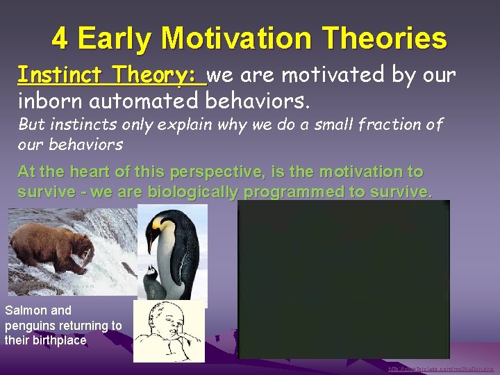 Chapter 8 Motivational Concepts Instincts and Evolutionary Psychology