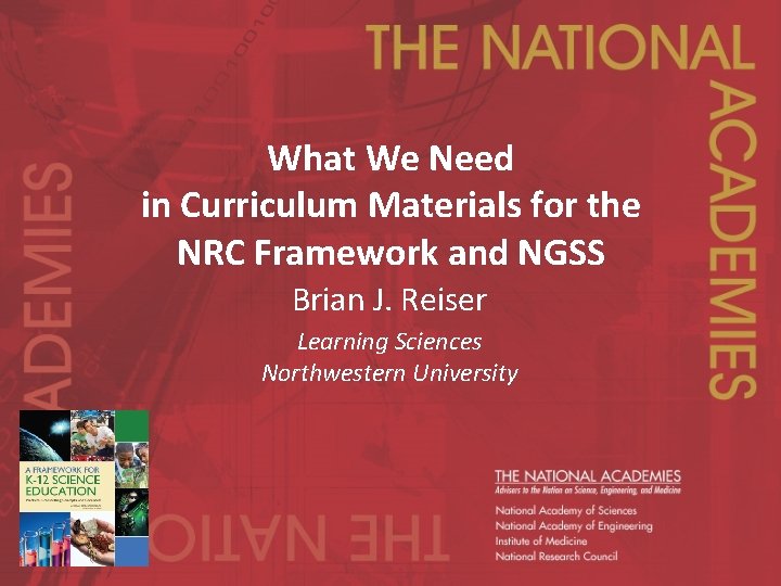 What We Need in Curriculum Materials for the