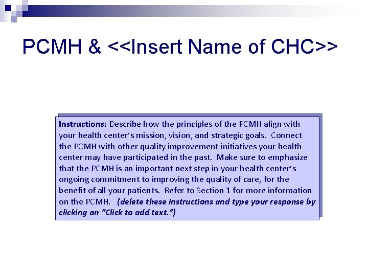 Instructions Developing a Presentation for Communicating with Board