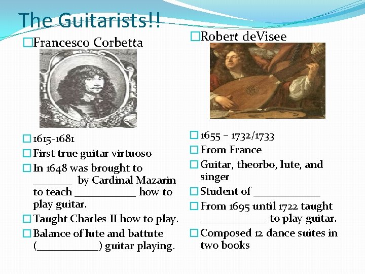 The Baroque Era of Music 1600 1750 Who