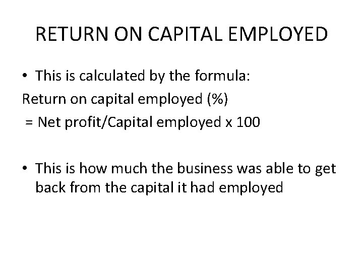 Ratio Analysis Lesson Outcomes Interpret the performance of