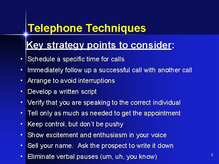 The Importance of Preapproach Planning The path to