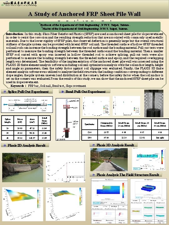 A Study of Anchored FRP Sheet Pile Wall