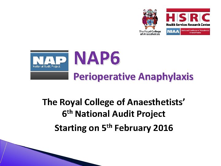 NAP 6 Perioperative Anaphylaxis The Royal College of