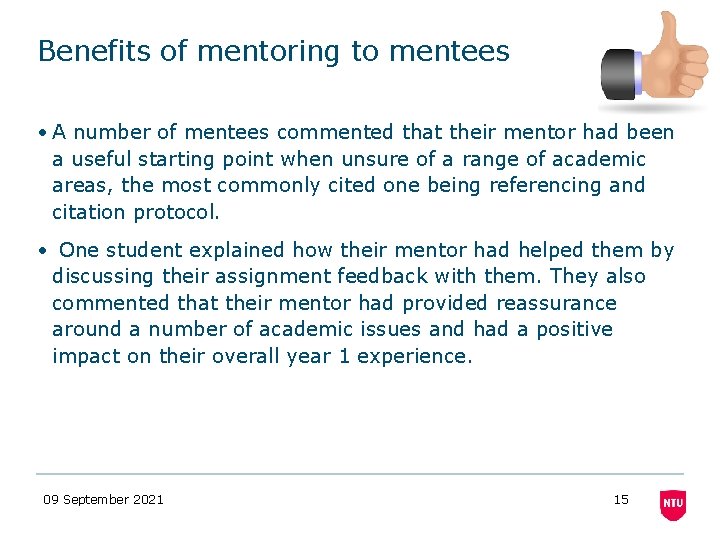 Mentoring and Buddying at NTU Introduced by Sarah