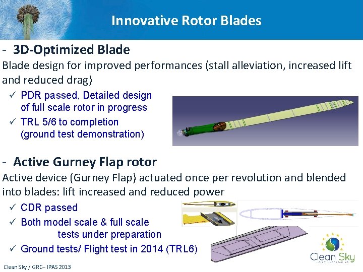 Green Rotorcraft Environmental Objectives Clean Sky GRC IPAS