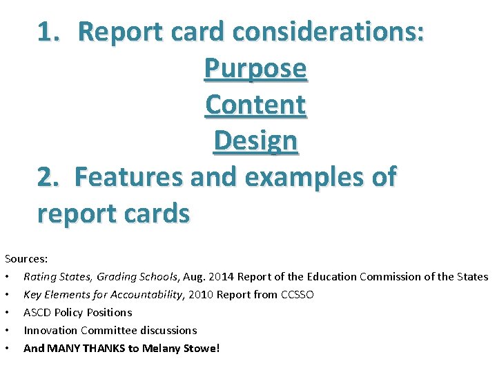School Report Cards Considerations and State Examples Va