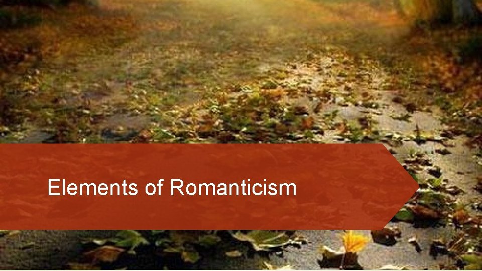 Elements of Romanticism How Romantic Are You Individually