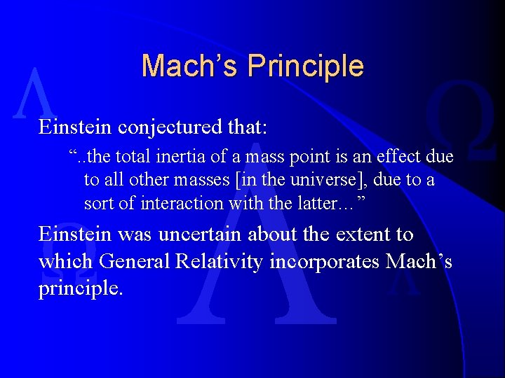 Machian General Relativity A possible solution to the