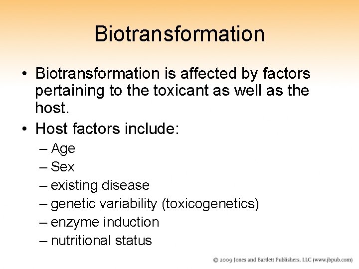 Chapter 9 Biotransformation Biotransformation The term biotransformation is