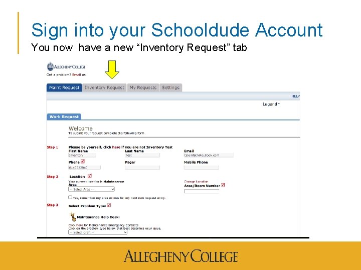 COVID PPE Supplies School Dude Inventory Request Submit