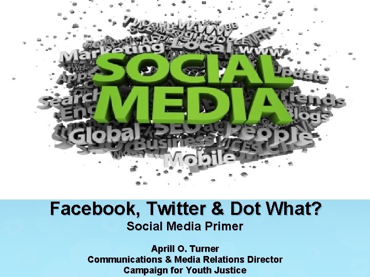 Facebook Twitter Dot What Social Media Primer Aprill
