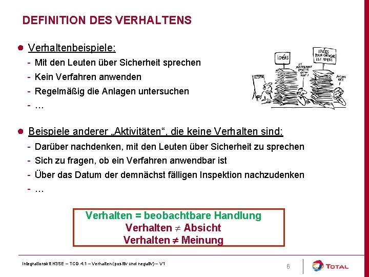 BEHAVIORS POSITIVE AND NEGATIVE Safety Training for New