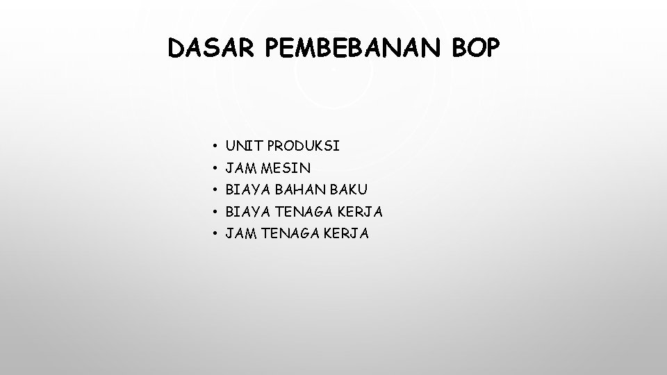 DEPARTEMENTALISASI BIAYA OVERHEAD PABRIK ALOKASI BOP DEPARTEMEN PEMBANTU