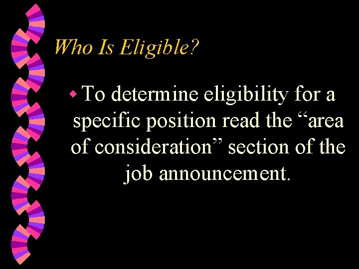 Federal Employment A HowTo Guide Who Is Eligible