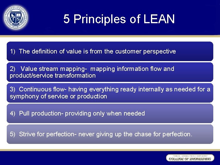 Chapter 5 Value Stream Mapping 5 Principles of
