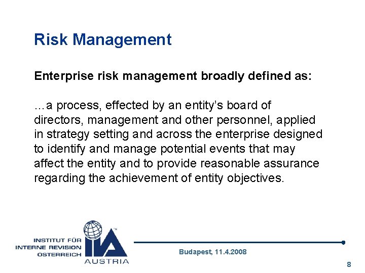 The Connection between Risk Management and Internal Control