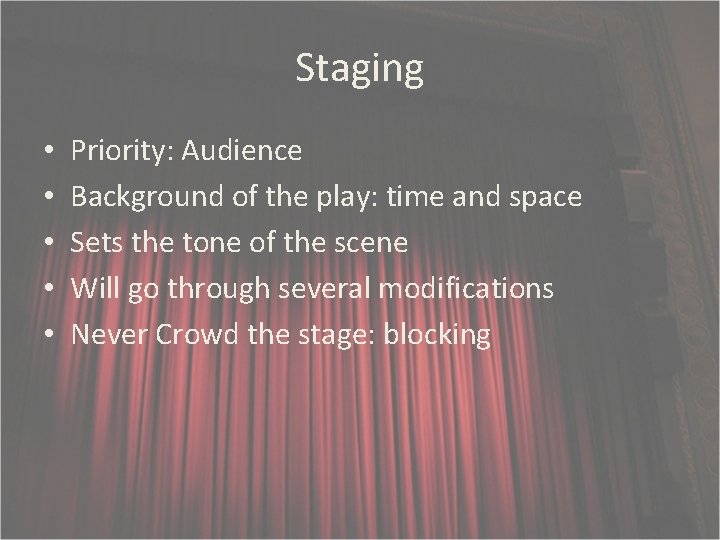Basic Principles of Theater Production Hegel Tsai Outline
