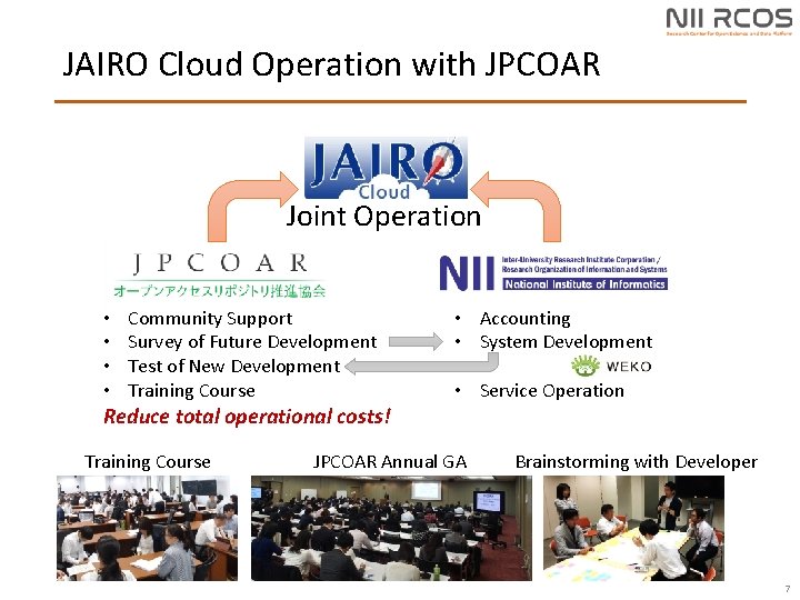 The NII Research Cloud for National Data Services