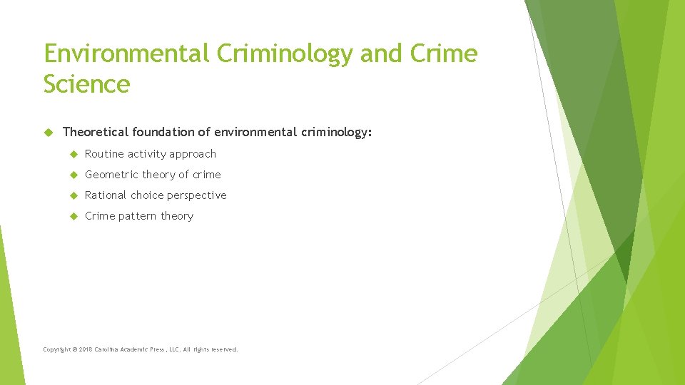 Environmental Criminology and Crime Science Basics of environmental