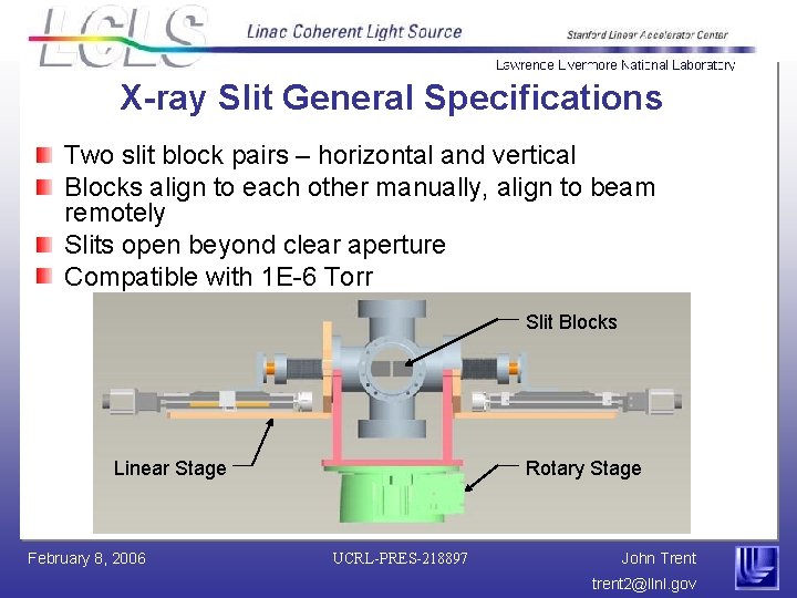Lehman Review XTOD Beam Transport Xray Slit and