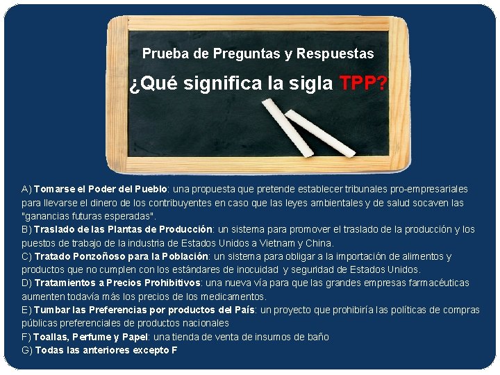 Prueba de Preguntas y Respuestas Qu significa la