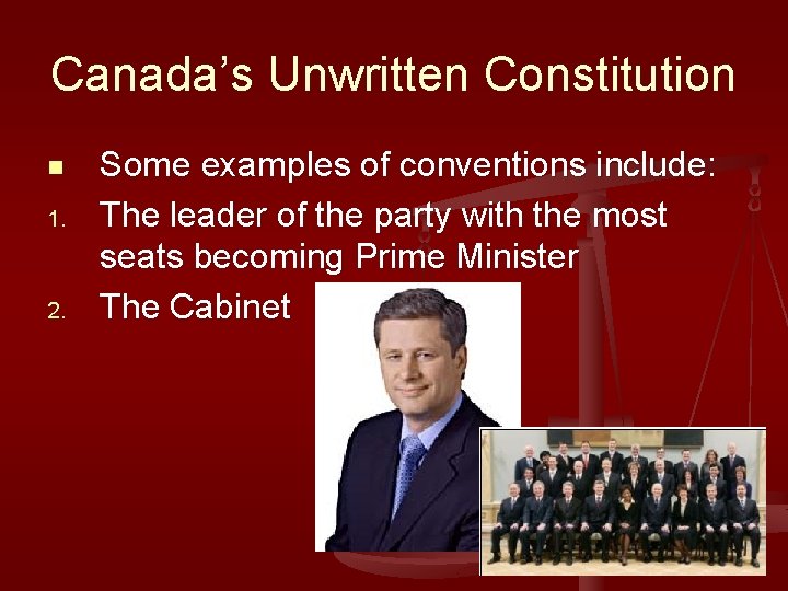 Background Canadas Constitution n What is a constitution
