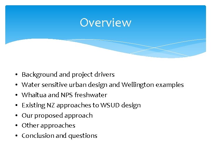 Developing a Technical Guide for Water Sensitive Urban