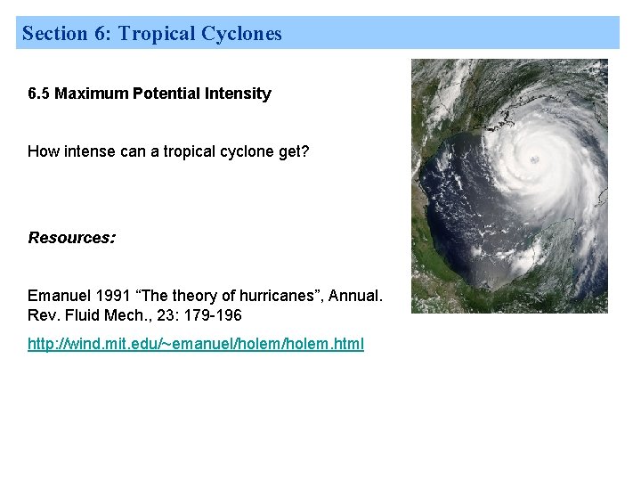 Section 6 Tropical Cyclones 6 5 Maximum Potential