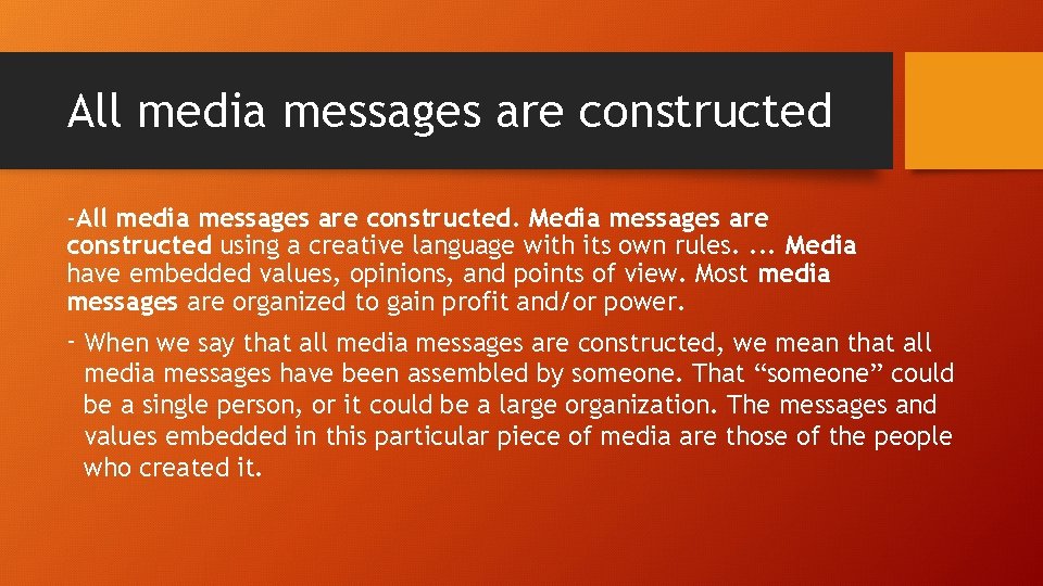 Media analysis By Arnela Aspacio Six concepts in