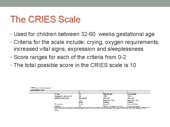 PEDIATRIC PAIN SCALES Presented by Danyel Dorn RN