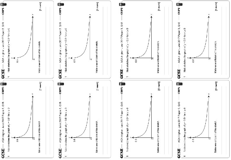 NonLinear Graphs Plotting Higher GCSE Questions AQA These