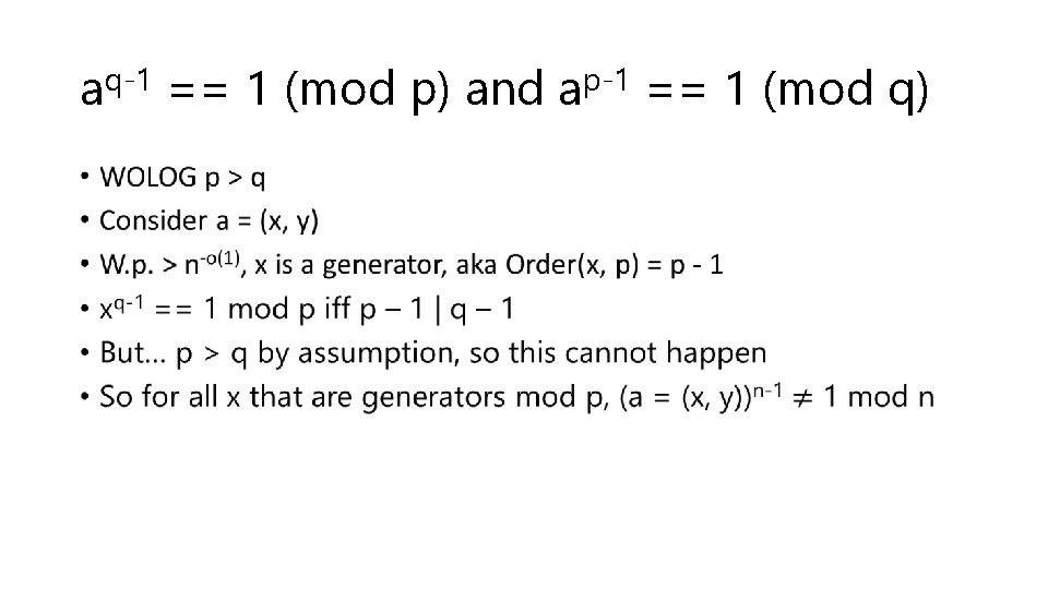 Feb 8 Primality Testing Simple algorithms Pseudoprimes when