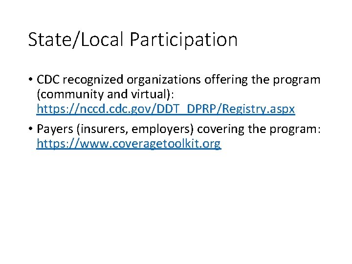 Promoting Medicaid Coverage of the National Diabetes Prevention