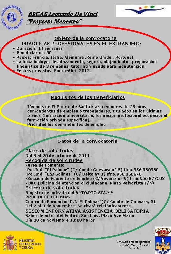 BECAS Leonardo Da Vinci Proyecto Menesteo Objeto de