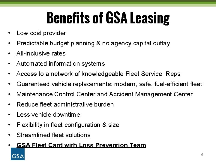 U S General Services Administration GSA Fleet Sustainability