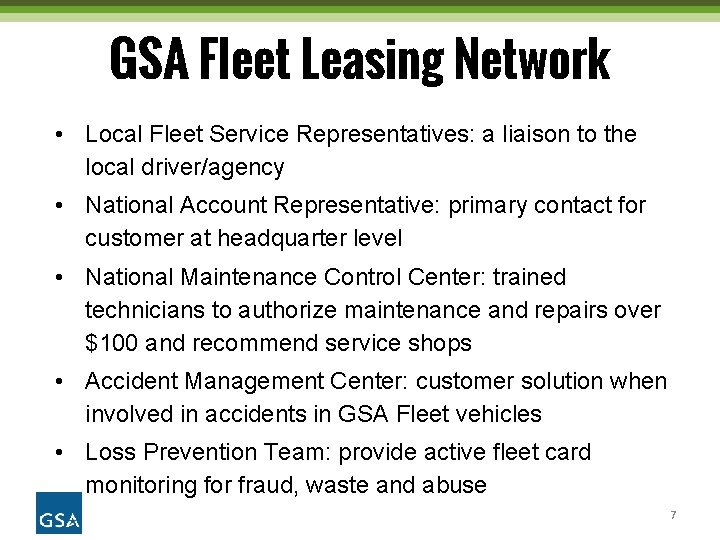 U S General Services Administration GSA Fleet Sustainability