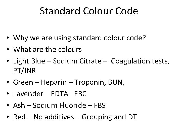 Different Methods of Blood Sample Collection FBS PPBS