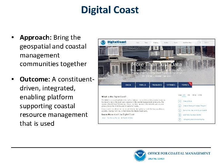 Digital Coast An Enabling Platform for Coastal Communities