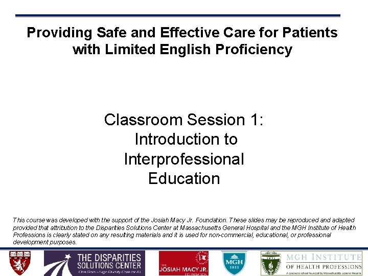 Providing Safe and Effective Care for Patients with